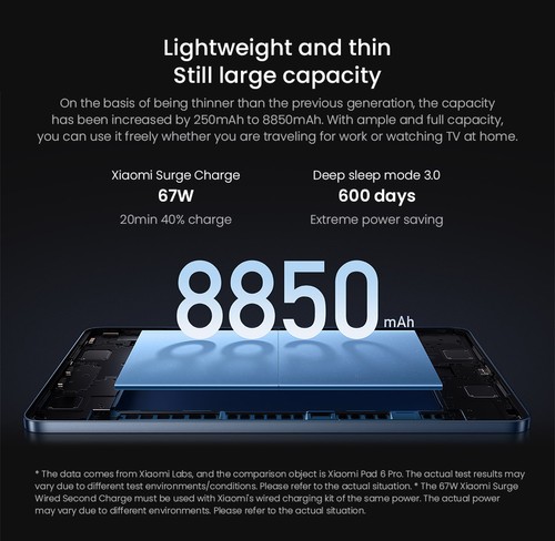 Xiaomi Pad 7 Pro Tablet Chinese Version 12GB+256GB Blue Xiaomi Pad 7 Pro Tablet Chinese Version 12GB+256GB Blue
