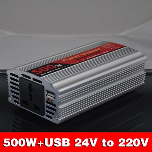 DC 24V to AC 220V USB 5V Car Power Inverter Adapter USB Port DY-8109