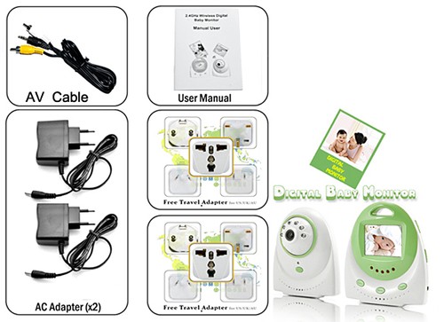 Multi-function Wireless Baby Monitor with Two Way Audio