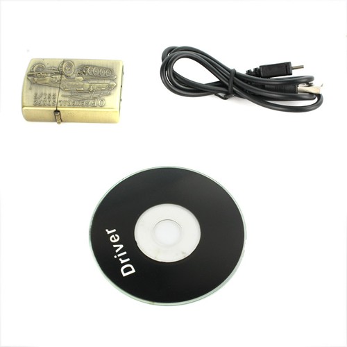 Stylish Coppery Lighter Style Hidden Spy Camera DVR Camcorder with Web ...
