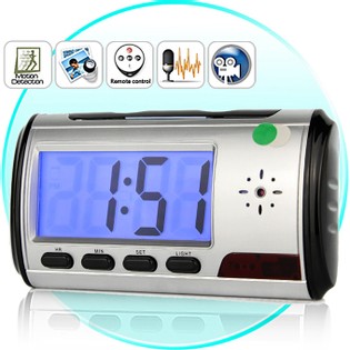 Stylish Remote Control Motion Detector Digital Clock Style Spy Hidden ...