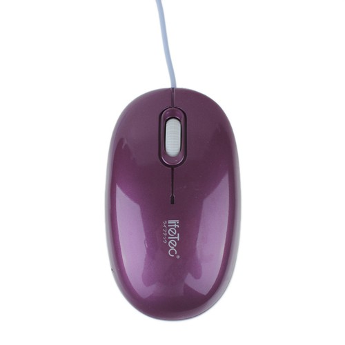 Life tec M-856 Purple 3-Speed Wired Optical Mouse
