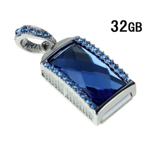32GB Pendant Necklace USB 2.0 Flash Drive U Disk with Rhinestones