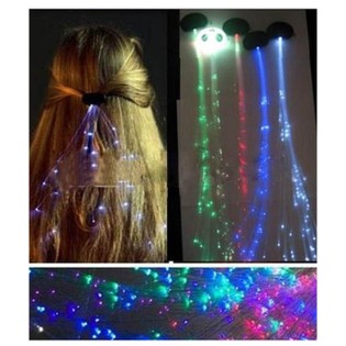 LED Hair Extension Flash Brain Girls Glowbys LED Fiber Optic Light