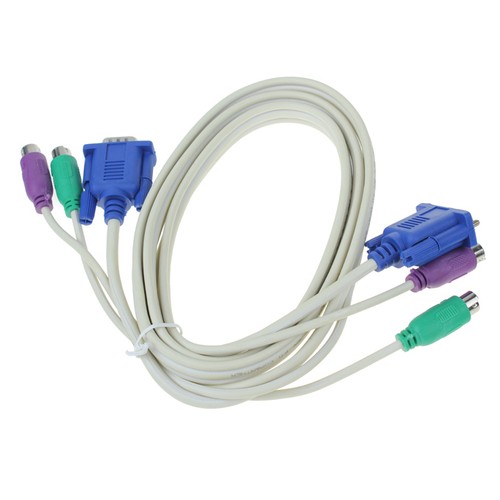 KVM Switch Cable/KVM VGA PS2 Mouse Keyboard Connect Cable 1.5M