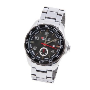 カレン8113数字とストリップのアワーマークが付いたメンズウォッチ
