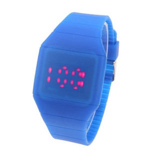 Makibes Touch Screen LED Watch with Red Light and Silicon Band