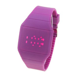 Makibes Touch Screen LED Watch with Red Light and Silicon Band