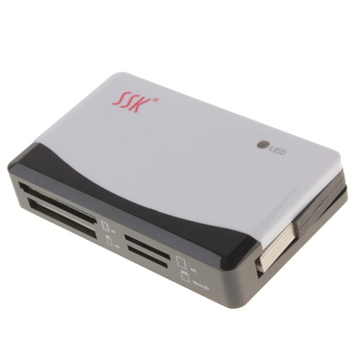 SSK SCRM010 ALL-IN-1 Card Reader - Black and White