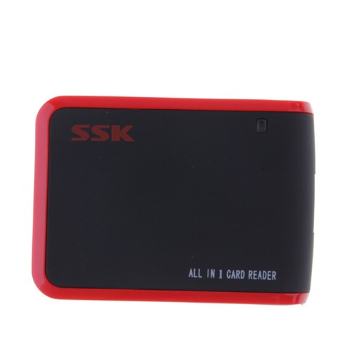 SSK SCRM029 ALL-IN-1 Card Reader - Black and Red