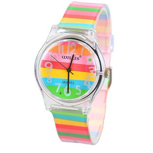 Children Rainbow Design Style Wrist Watch - Multicolor