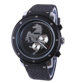 Silicone Strap Automatic Wrist Watch with 3 Mini Dial for Male