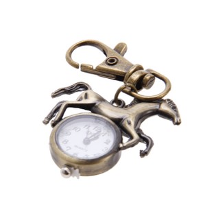 Horse Style Unisex Alloy Analog Quartz Keychain Watch - Bronze