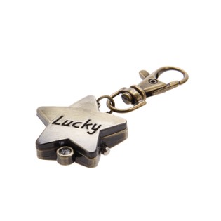 Lucky Star Style Unisex Alloy Analog Quartz Keychain Watch