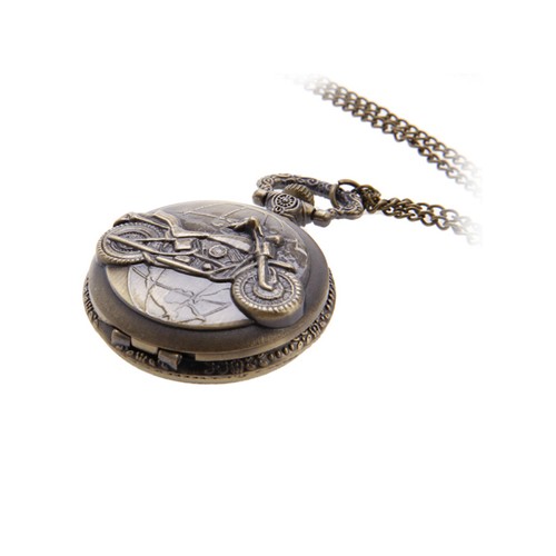 Unisex Motorcycle Style Alloy Analog Quartz Pocket Watch