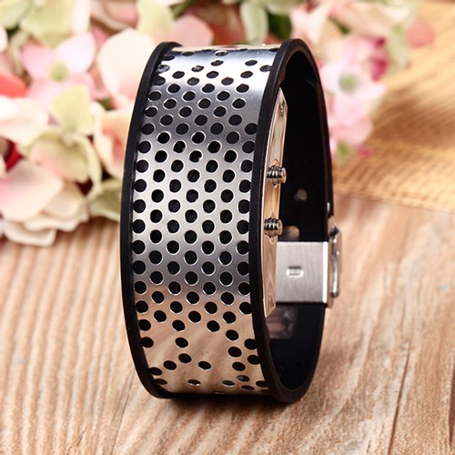 Unisex's Digital LED Rubber and Steel Band Wrist Watch - Silver