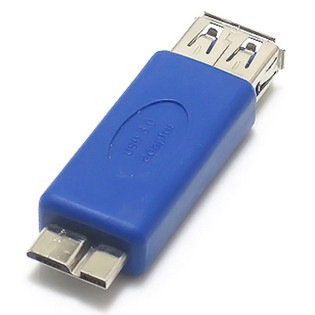 USB 3.0 Micro B Male to A Female Adapter -Blue