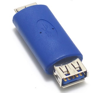 USB 3.0 Micro B Male to A Female Adapter -Blue