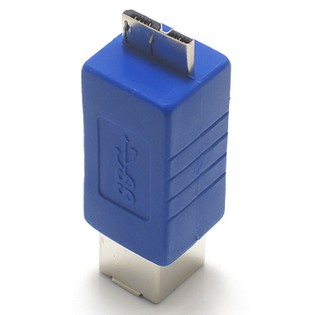 USB 3.0 Micro B Male to B Female Adapter -Blue