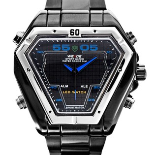 Makibes Men's Triangle Shape Analog-Digital Multi-Functional Watch