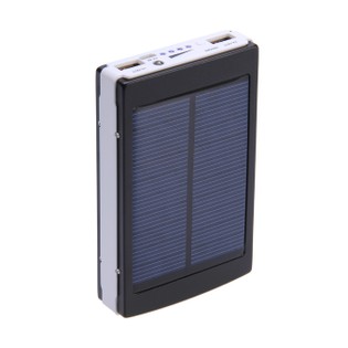 30000mAh Solar Charger Dual USB External Battery Pack Power Bank