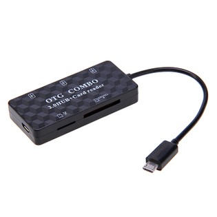 High Speed 480Mbps Combo Micro USB OTG 2.0 HUB + TF / SD Card Reader