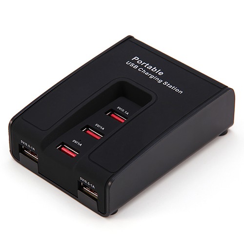 US Plug 5 Ports Smart USB Charging Station Multi-use Power Adapter