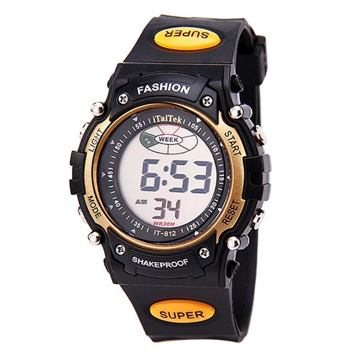 iTaiTek 812 Round Digital Sports Watch with Plastic Strap