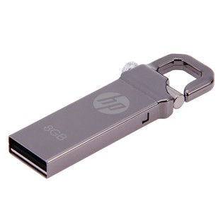 HP V250W 8GB USB Flash Drive U Disk Memory Stick w/ Keychain Grey