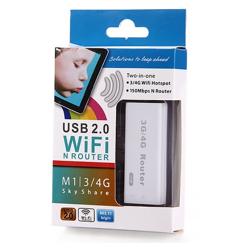 M1 USB 2.0 150Mbps 802.11b/g/n 3G/4G Wi-Fi Hotspot Gateway Router