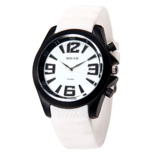 MILER A1254 Unisex Silicone Strap Quartz Analog Sport Wrist Watch