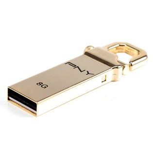 PNY Gold Hook 8GB USB 2.0 Steel Flash Drive U Disk Memory Stick