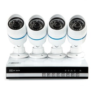 1/4" CMOS Sensor 720P Day&Night Wired IP Camera System NVR Kit