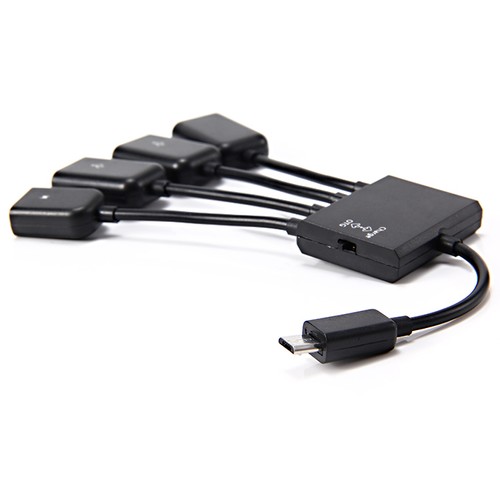4 in 1 Micro USB OTG Hub Charge Cable Adapter with Charging Function