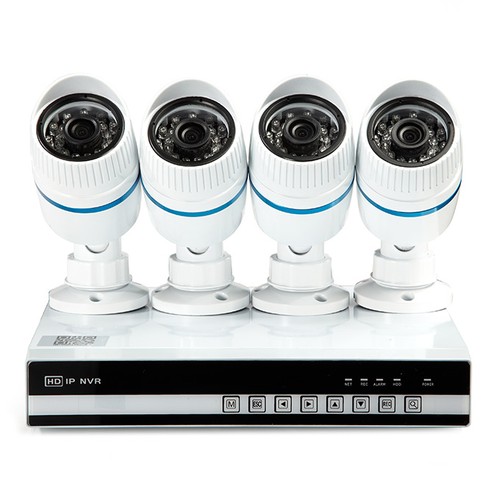 4CH 720P 1/4" Progressive Scan CMOS Day & Night Wired IP Camera