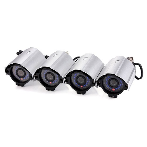 CCTV Camera System 1/4" CMOS Weatherproof Surveillance DVR Kit