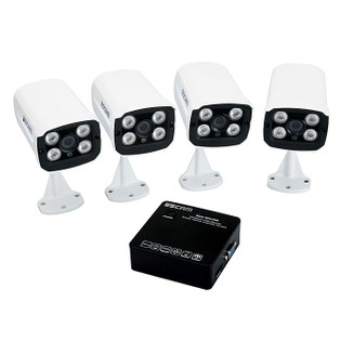 1/4" Progressive Scan CMOS NVR + 4 x QD300 720P IP Cameras
