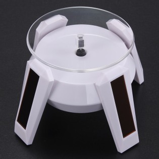 500g Load Spaceship Solar Powered Rotary Display Showcase White