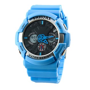 SHHORS 763 LED Rubber Band Analog-Digital Sport Quartz Watch for Man