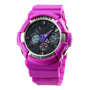 SHHORS 763 LED Rubber Band Analog-Digital Sport Quartz Watch for Man