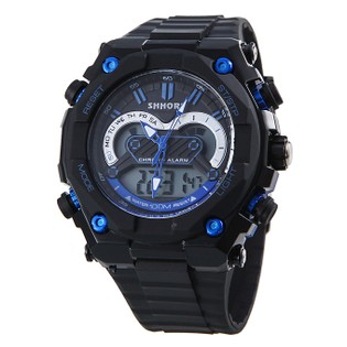 SHHORS 802 LED Rubber Band Analog-Digital Sport Quartz Watch for Man