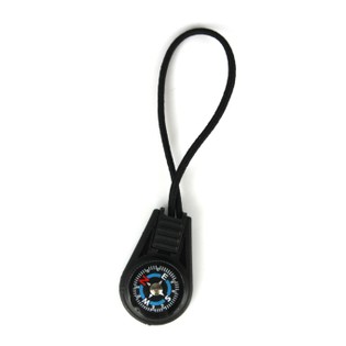 Stylish Fluid-filled Handy Ball Compass with Strap - Black