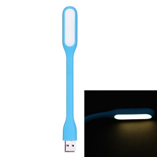 Bendable Mini Silicon 1.2W USB LED Light Lamp 17cm - Blue