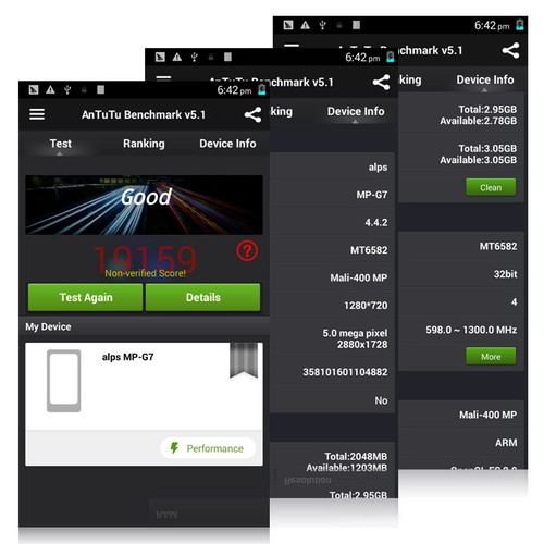 MPIE G7 MTK6582 5.0" 4G Smartphone 2GB+8GB Fingerprint Identification