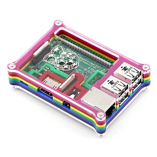 Multi Color Rainbow Case B For Raspberry Pi 2 Model B