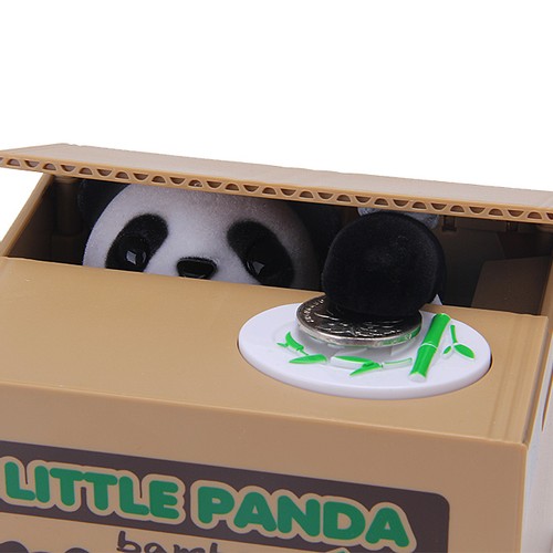 Cute Panda Piggy Bank Novel Money Saving Box For Home Office Desks