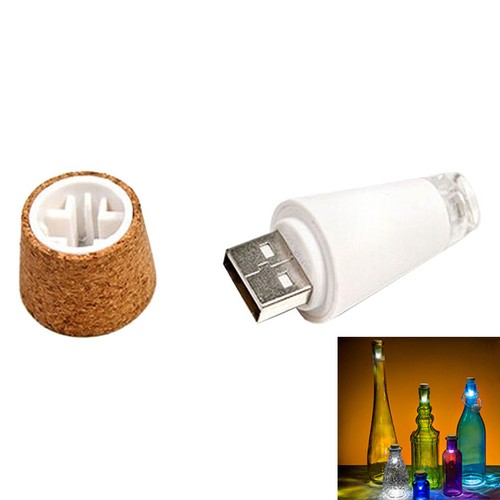 Cork Shaped Rechargeable USB LED Night Light Super Bright