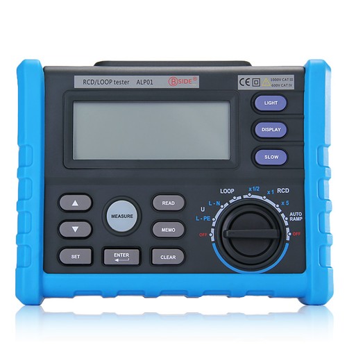 Circuit Breaker RCD Loop Tester Meter Trip-out Time/Current Voltage