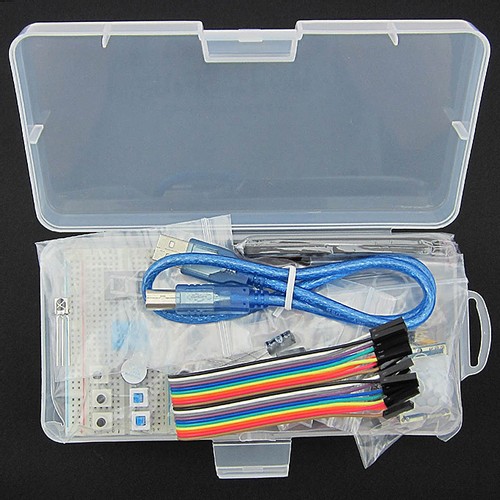 Micro USB UNO R3 BreadBoard Kit with Sensors / LCD Display Module