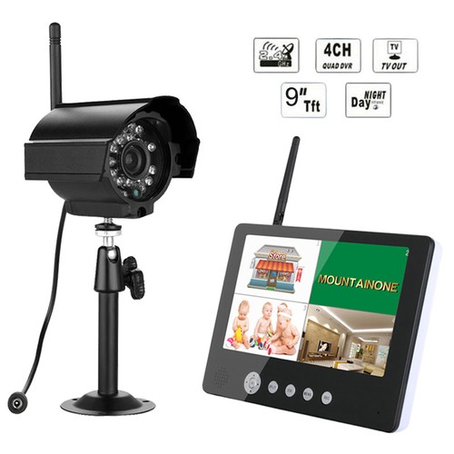 2.4GHz Digital Night Vision Wireless Camera with 9" LCD DVR Kit